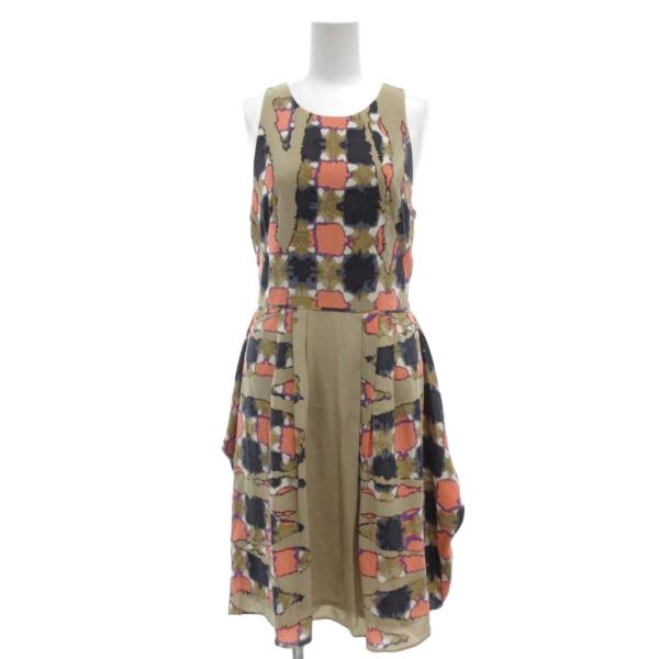 ティビ tibi シルク ワンピース ひざ丈 2 ベージュ系 /UO レディース【ブランド】ティビ tibi【表記サイズ】2【実寸サイズ】肩幅：-cm　身幅：37cm　袖丈：-cm　総丈：94cm　　【素材】表地 シルク　裏地 ポリエステル...