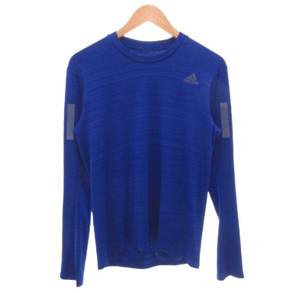 アディダス adidas ランニング RUNNING CLIMALITE Tシャツ 長袖 ロンT ストレッチ L 青 ブルー /GV メンズ【ブランド】アディダス adidas【表記サイズ】L【実寸サイズ】肩幅：42cm　身幅：43cm　着...