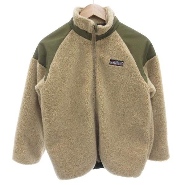 クリフメイヤー KRIFF MAYER K.MAYER ボアジャケット ジップアップ ロゴ 切替 150cm ベージュ カーキ /GV メンズ【ブランド】クリフメイヤー KRIFF MAYER K.MAYER【表記サイズ】150【実寸サイズ...