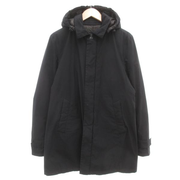 ヘルノ HERNO ラミナー LAMINAR  ダウンジャケット フード付 2WAY ジップアップ 50 紺 ネイビー PI001UL-11121-9290 /GV メンズ【ブランド】ヘルノ HERNO【表記サイズ】50【実寸サイズ】肩幅：...