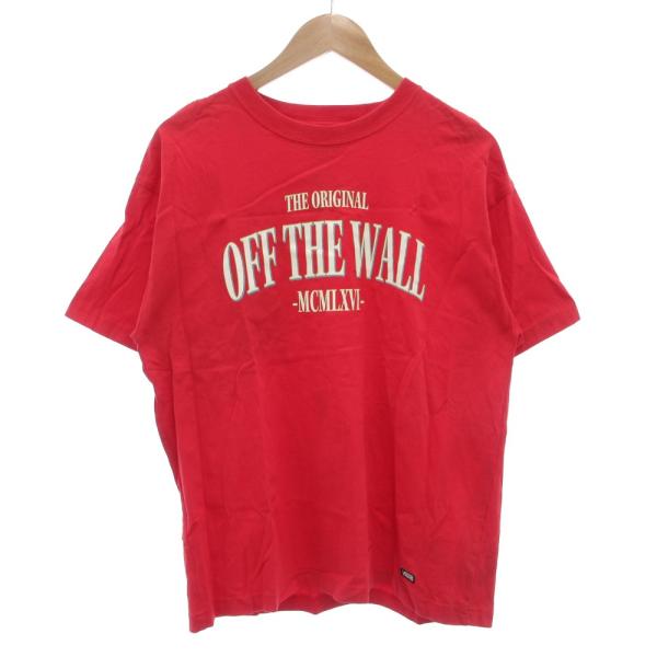 バンズ VANS Arch Kepler TEE Tシャツ 半袖 クルーネック 天竺生地 プリント M 赤 レッド /GV メンズ【ブランド】バンズ VANS【表記サイズ】M【実寸サイズ】肩幅：51cm　身幅：55cm　着丈：66cm　袖丈...