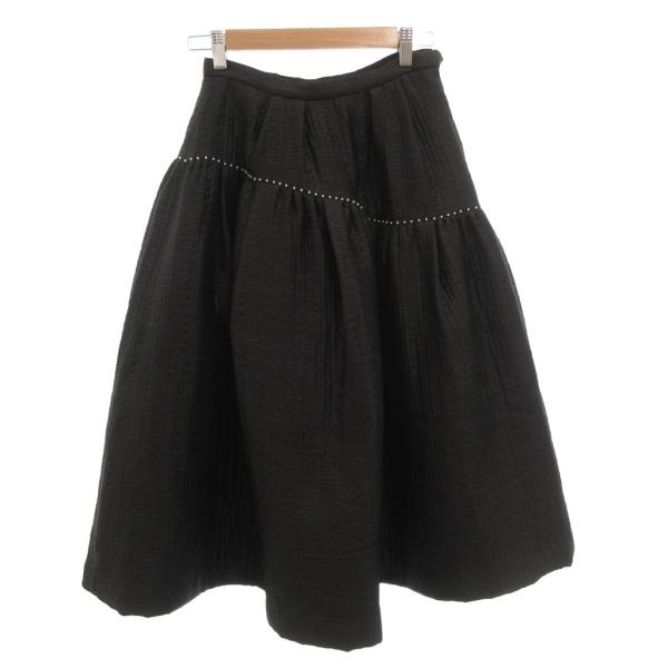 ルルロジェッタ ルールロジェット leur logette KAFKA skirt sale フリルスカート パール ロング 0 黒 ブラック /FF レディース【ブランド】ルルロジェッタ ルールロジェット leur logette【表記サ...
