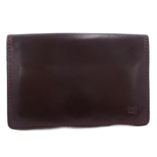 レディオアオーダー READY OR ORDER 名刺入れ カードケース フラップ レザー ボルドー系 /GV メンズ【実寸サイズ】ヨコ 11cm　タテ 7cm　【素材】レザー【色】ボルドー系　※色に関してはこの出品者の主観で判断しておりま...