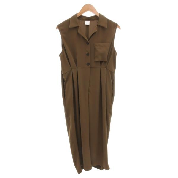 UNLIENS 田中亜希子 tsunagi オールインワン サロペット ノースリーブ カーキ AK010 /FF レディース【表記サイズ】Sh【実寸サイズ】ジャケット 身幅：45cm　ジャケット 着丈：122cm　パンツ ウエスト：96cm...