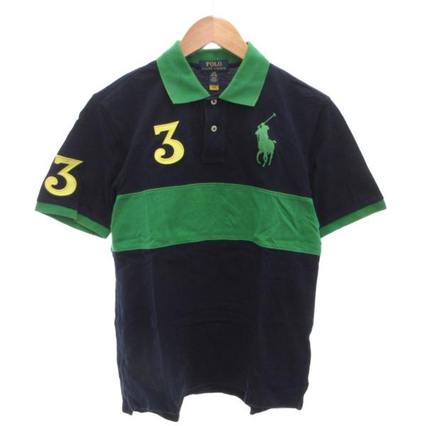 ポロ ラルフローレン POLO RALPH LAUREN ポロシャツ ビックポニー 3 ナンバリング半袖 L ネイビー グリーン /FF キッズ【ブランド】ポロ ラルフローレン POLO RALPH LAUREN【表記サイズ】L【実寸サイズ...