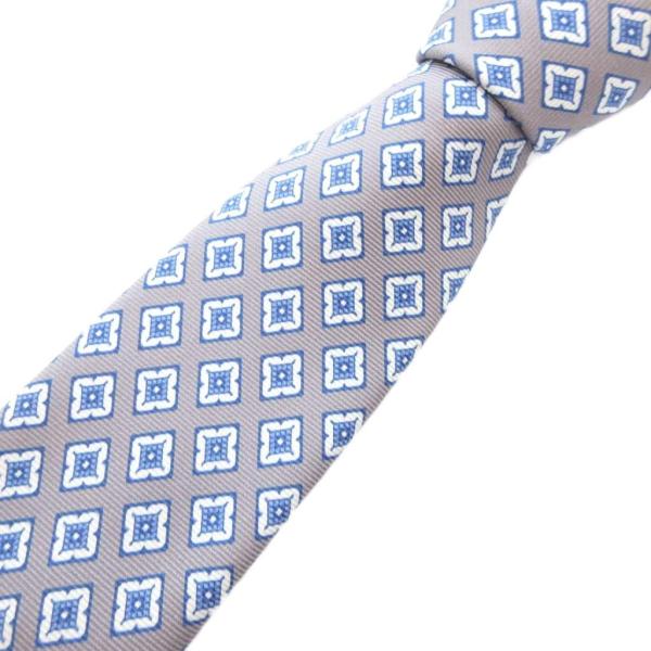 ブリュアー BREUER ネクタイ 小紋柄 総柄 絹 シルク グレー 青 ブルー /GV メンズ【ブランド】ブリュアー BREUER【実寸サイズ】剣先 8cm　全長 146cm　【素材】絹【色】グレー 青 ブルー 【状態】使用感が少なく、か...