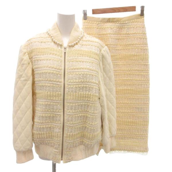 ルルロジェッタ 24AW Chateau jacquard blouson Chateau jacquard skirt セットアップ ジャケット スカート 中綿 ロング 0 ベージュ【ブランド】ルルロジェッタ ルールロジェット leur ...