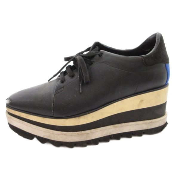 ステラマッカートニー STELLA McCARTNEY ELYSE スニーカー シューズ 厚底 フェイクレザー 38 黒 ブラック 478958 /FF レディース【ブランド】ステラマッカートニー STELLA McCARTNEY【表記サイ...