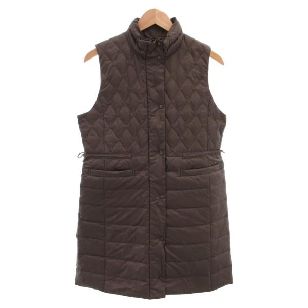 スキャパ SCAPA ダウン ベスト ロング キルティング スタンドカラー ナイロン 38 茶 ブラウン /FF レディース【ブランド】スキャパ SCAPA【表記サイズ】38【実寸サイズ】身幅：48cm　着丈：85cm　　【素材】表地 ナイ...