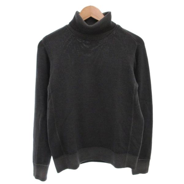 AOURE アウール 23AW NEVE+ タートルネック ニット セーター ウール 長袖 M チャコールグレー /FF メンズ【表記サイズ】M【実寸サイズ】身幅：47cm　着丈：61cm　ゆき丈：80cm　　【素材】ウール【色】グレー【状...