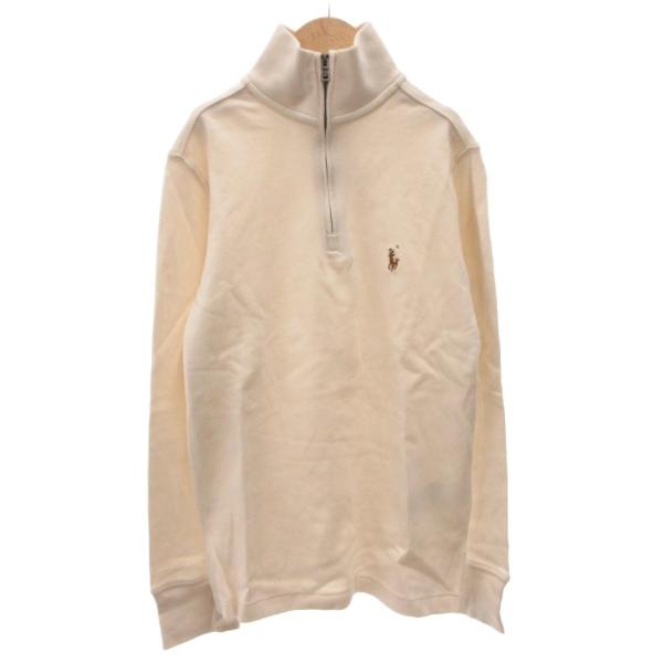 ポロ ラルフローレン POLO RALPH LAUREN トレーナー スウェット ハーフジップ ポニー刺繍 長袖 S アイボリー /FF キッズ【ブランド】ポロ ラルフローレン POLO RALPH LAUREN【表記サイズ】S （8）【実...