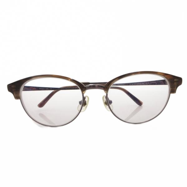 ヴィクター&amp;ロルフ VIKTOR&amp;ROLF ブロータイプコンビ メガネ アイウェア 眼鏡 度入りレンズ 49□17 140 茶 ブラウン 70-5009-4【ブランド】ヴィクター&amp;ロルフ VIKTOR&amp;ROL...