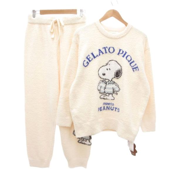 未使用品 ジェラートピケ gelato pique タグ付き 25AW PEANUTS セットアップ オリジナルアート ジャガードプルオーバー F【ブランド】ジェラートピケ gelato pique【表記サイズ】F【実寸サイズ】ジャケット ...