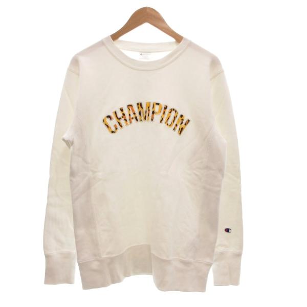 チャンピオン CHAMPION 美品 リバースウィーブ スウェットトレーナー アーチロゴ C8-R002 XL 白 ホワイト /MG メンズ【ブランド】チャンピオン CHAMPION【表記サイズ】XL【実寸サイズ】肩幅：48cm　身幅：54...