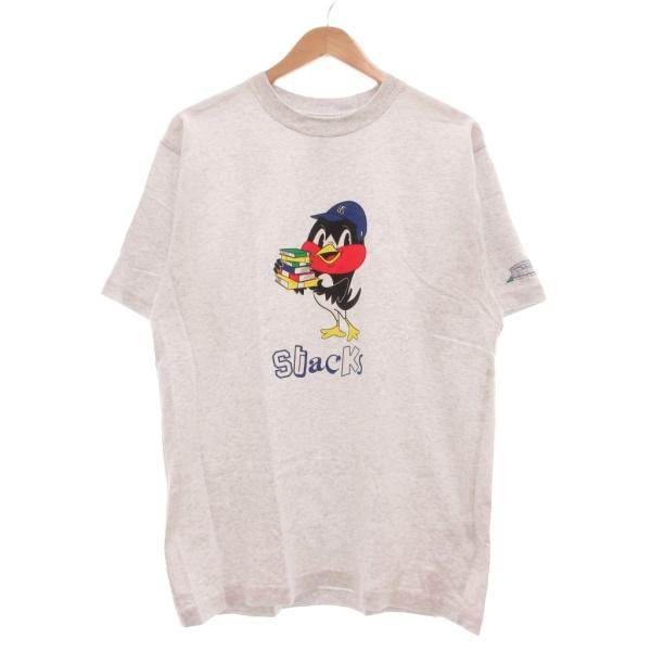 stacks 美品 つば九郎 Tシャツ 半袖 カットソー L ライトグレー /MG メンズ【表記サイズ】L【実寸サイズ】肩幅：49cm　身幅：55cm　着丈：70cm　袖丈：23cm　　【素材】綿 【色】ライトグレー　※白に見える場合がござ...