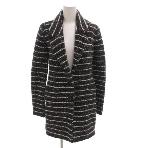 イザベル マラン エトワール ISABEL MARANT ETOILE チェスターコート ショールカラー ボーダー アルパカ混 ひざ丈 34 紺 ネイビー /FF レディース【ブランド】イザベル マラン エトワール ISABEL MARAN...