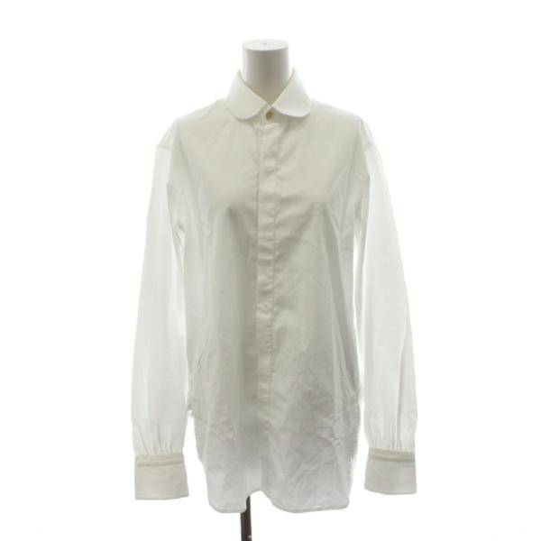 ブリエンヌ パリ ディス BOURRIENNE PARIS シャツ ブラウス 長袖 コットン 38 白 ホワイト 6511-343-0518 /AN レディース【表記サイズ】38【実寸サイズ】肩幅：約43.5cm　身幅：約54cm　着丈：約...