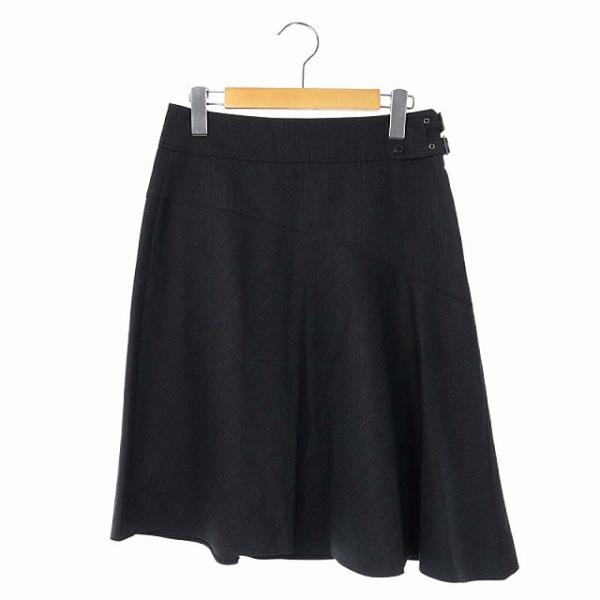 バーバリー ロンドン BURBERRY LONDON ひざ丈スカート フレア ウール ベルト付き 36 ダークグレー /CM レディース【ブランド】バーバリー ロンドン BURBERRY LONDON【表記サイズ】36【実寸サイズ】ウエスト...