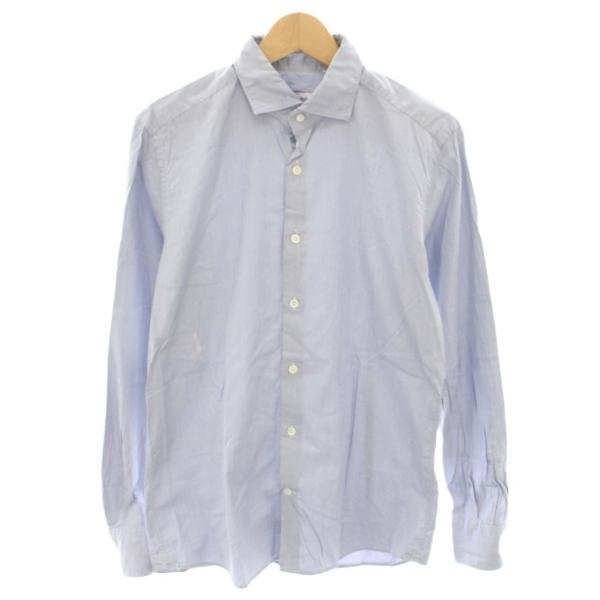 グランシャツ Glanshirt シャツ 長袖 ピンストライプ柄 40 青 ブルー /YT メンズ【表記サイズ】40【実寸サイズ】肩幅：約45cm　身幅：約51cm　着丈：約71〜73cm　袖丈：約64cm　　【素材】コットン【色】青 ブル...