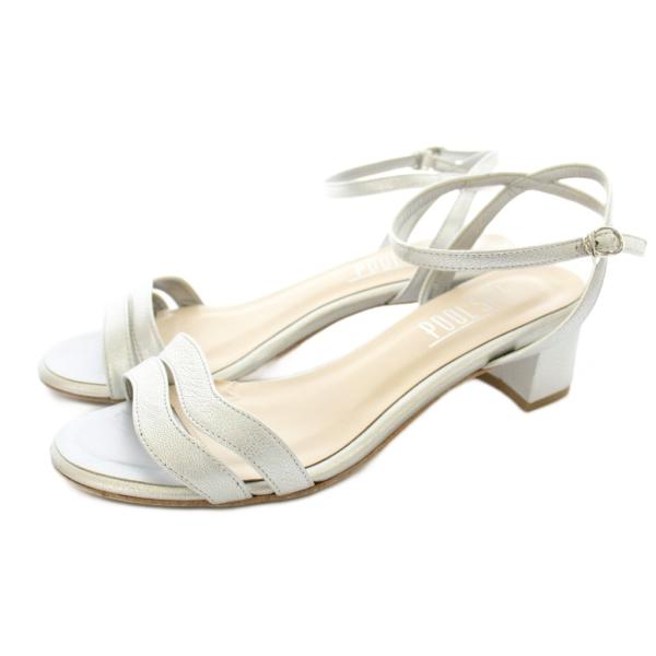 プールサイド POOLSIDE サンダル ストラップ スエード チャンキーヒール 24cm シルバーカラー 19316 /KU レディース【ブランド】プールサイド POOLSIDE【表記サイズ】24cm【実寸サイズ】ヒールの高さ：4cm　最...