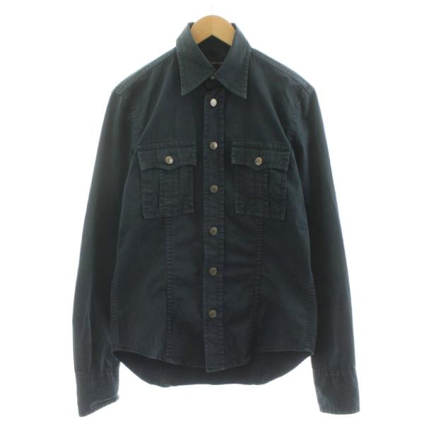 ディースクエアード DSQUARED2 カジュアルシャツ 長袖 48 黒 ブラック 71C071 95720 /KU メンズ【ブランド】ディースクエアード DSQUARED2【表記サイズ】48【実寸サイズ】肩幅：43cm　身幅：49cm　着...