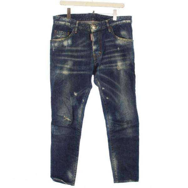ディースクエアード DSQUARED2 SKATER JEAN ダメージ加工 USED加工 デニム パンツ ジーンズ ボタンフライ 50 青 S71LB0469 /TK メンズ【ブランド】ディースクエアード DSQUARED2【表記サイズ】...