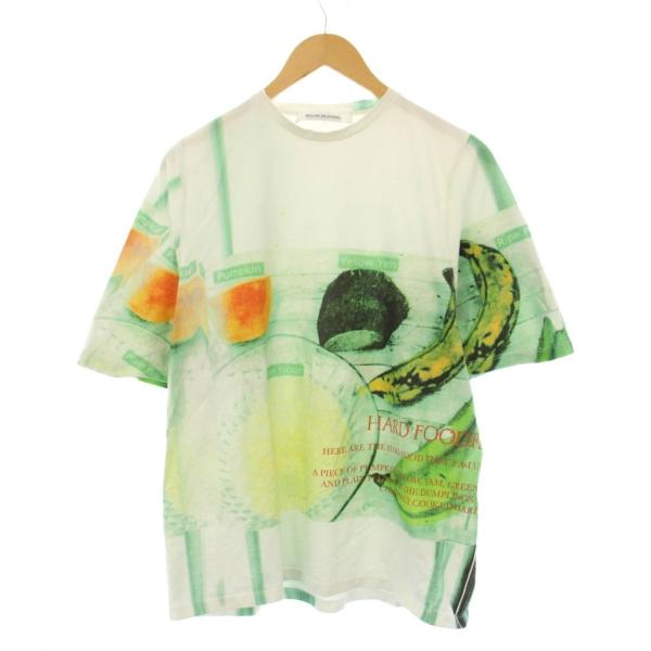 ビアンカサンダース BIANCA SAUNDERS Hard Food グラフィットプリントTシャツ カットソー 半袖 M 緑 /KH メンズ【表記サイズ】M【実寸サイズ】肩幅：37cm　身幅：54cm　着丈：64cm　袖丈：31cm　　【...