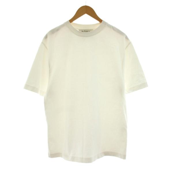 ローエ ROHE オーバーサイズ Tシャツ カットソー 五分袖 クルーネック S 白 ホワイト 310-22-509 /KU メンズ【表記サイズ】S【実寸サイズ】肩幅：48cm　身幅：51cm　着丈：65cm　袖丈：23cm　　【素材】コッ...