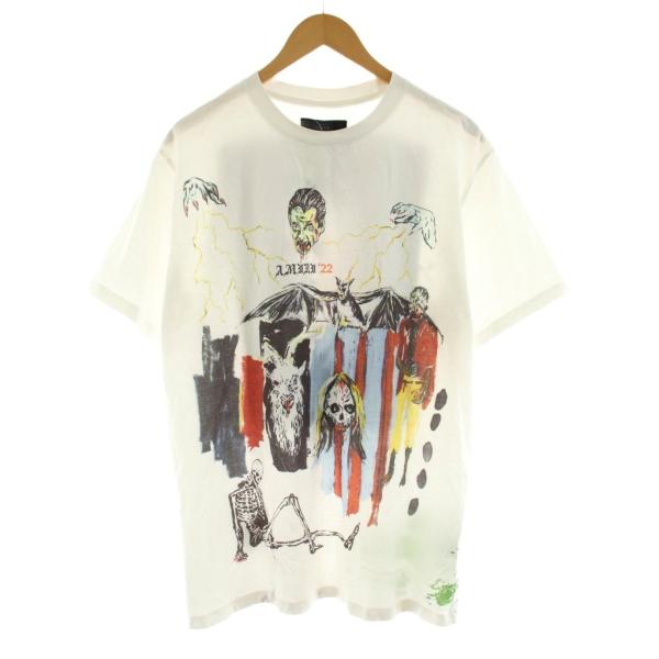 アミリ AMIRI Wes Lang Blood 38 Tシャツ カットソー 半袖 クルーネック プリント IT50 白 ホワイト /KU メンズ【ブランド】アミリ AMIRI【表記サイズ】IT50【実寸サイズ】肩幅：48cm　身幅：56c...
