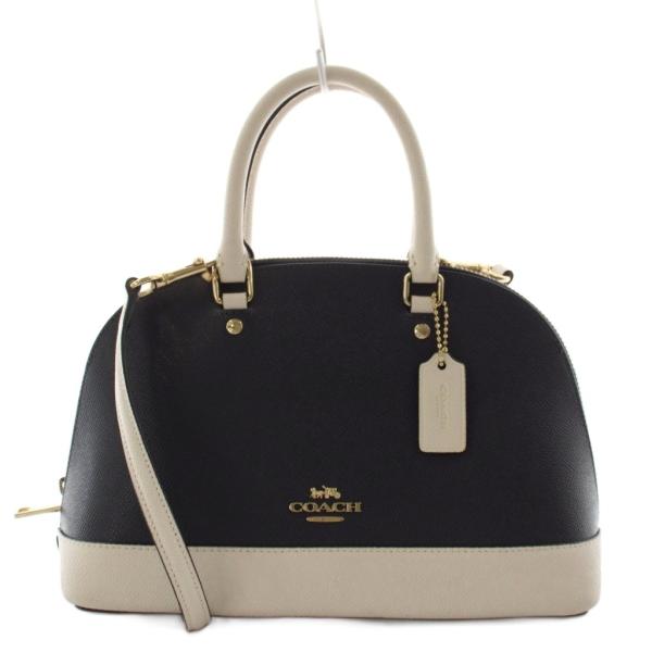 コーチ COACH Mini Sierra ハンドバッグ ショルダーバッグ 2way レザー バイカラー 紺 ネイビー 白 ホワイト F24589 /AN6 レディース【ブランド】コーチ COACH【実寸サイズ】持ち手の長さ：約27cm　ヨ...