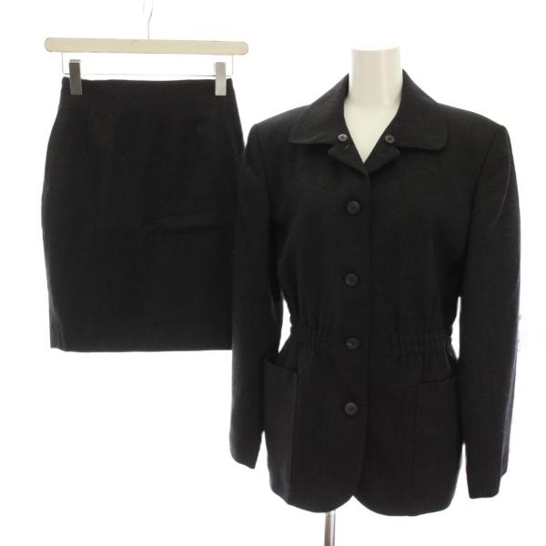 ジュニアゴルチェ JUNIOR GAULTIER スーツ セットアップ 上下 ジャケット タイトスカートミニ 40 チャコールグレー /YM レディース【ブランド】ジュニアゴルチェ JUNIOR GAULTIER【表記サイズ】40【実寸サイ...