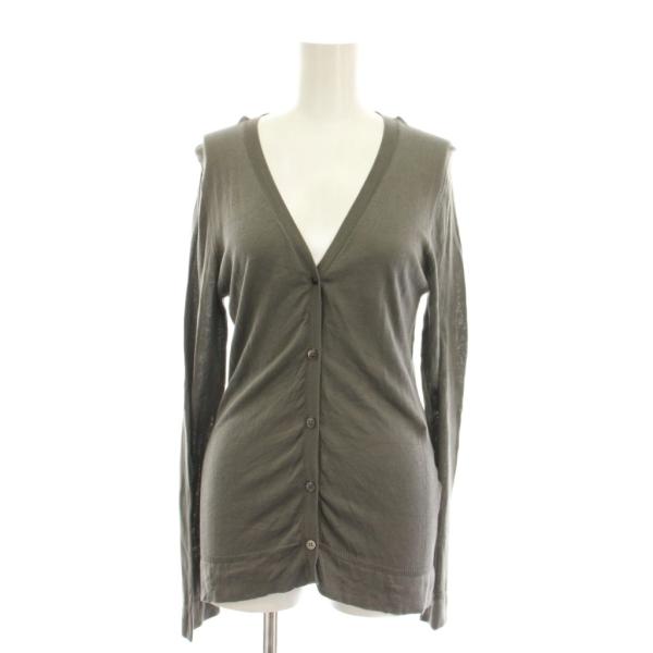 セオリー Theory AQUABLE ANTIA カーディガン ニット シルク 長袖 38 グレー /YM レディース【ブランド】セオリー Theory【表記サイズ】38【実寸サイズ】肩幅：37cm　身幅：41cm　着丈：61cm　袖丈：...