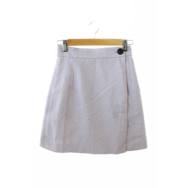 アースミュージック&amp;エコロジー プレミアムレーベル Premium Label スカート ラップ 台形 ひざ丈 S ラベンダー /NY レディース【ベクトル 古着】【ブランド】アースミュージック&amp;エコロジー EARTH MU...