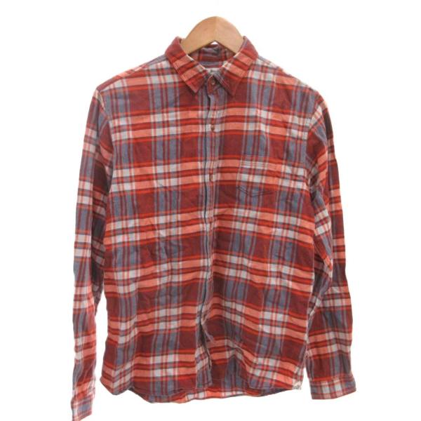 ジャーナルスタンダード JOURNAL STANDARD カジュアルシャツ M 赤 レッド チェック柄 長袖 レギュラーカラー /KR ■GY06 メンズ【ブランド】ジャーナルスタンダード JOURNAL STANDARD【表記サイズ】M【...
