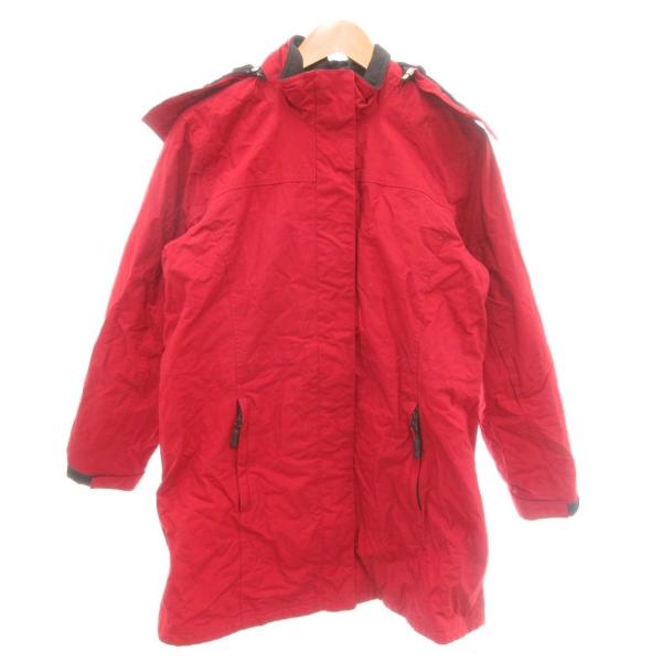 エディーバウアー EDDIE BAUER 美品 コート L 赤 レッド 長袖 フード付き ジップアップ /SJ ■GY06 レディース【ブランド】エディーバウアー EDDIE BAUER【表記サイズ】L【実寸サイズ】肩幅：44cm　身幅：5...