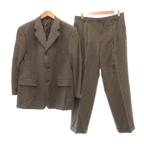 ダーバン DURBAN スーツ セットアップ 上下 ジャケット パンツ 94AB4 総柄 3B シングル ブラウン /SX ■GY06 メンズ【ブランド】ダーバン DURBAN【表記サイズ】94AB4【実寸サイズ】ジャケット 肩幅：47cm...