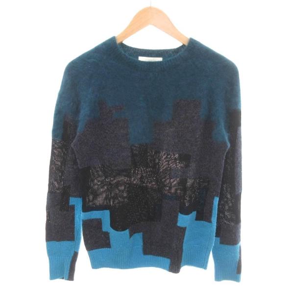 3.1 フィリップリム 3.1 phillip lim セーター ニット ウール XS 青 ブルー 長袖 クルーネック ブロック柄 /SJ ■GY06 メンズ【ブランド】3.1 フィリップリム 3.1 phillip lim【表記サイズ】X...