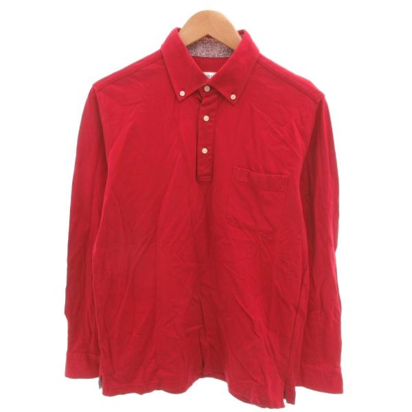 ランバン LANVIN 美品 長袖ポロシャツ 赤 レッド 長袖 ボタンダウンカラー 胸ポケット LA-DC 40360 /HW ■GY06 メンズ【ブランド】ランバン LANVIN【表記サイズ】サイズ表記なし(実寸サイズをご参考ください。)...