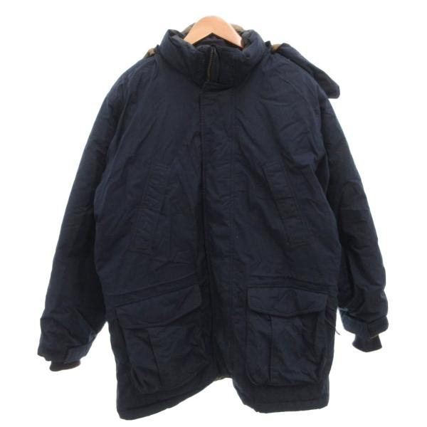 ランズエンド LANDS' END ダウンコート GORE-TEX フード L 紺 ネイビー /FF ■GY06 メンズ【ブランド】ランズエンド LANDS' END【表記サイズ】L【実寸サイズ】肩幅：54cm　身幅：60cm　袖丈：65c...