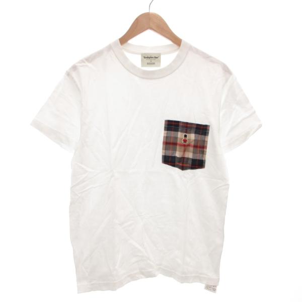 マッキントッシュフィロソフィー MACKINTOSH PHILOSOPHY バッキンガムベアー BUCKINGHAM BEAR Tシャツ ワッペン チェック柄 38 白【ブランド】マッキントッシュフィロソフィー MACKINTOSH PHI...