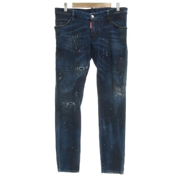 ディースクエアード DSQUARED2 Crotch Packo Jean ジーンズ デニムパンツ ダメージ加工 48 ブルー系 S74LB0021 /UO メンズ【ブランド】ディースクエアード DSQUARED2【表記サイズ】48【実寸サ...