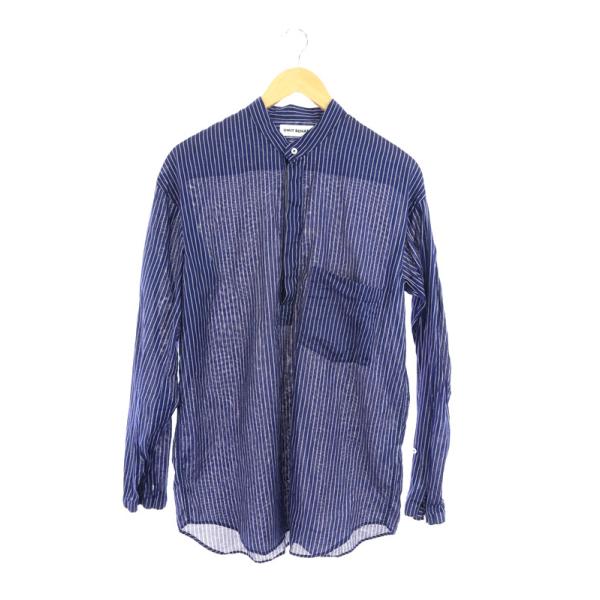 【中古】ウミット ベナン UMIT BENAN シャツ ストライプ 長袖 青 /AO ■OS メンズ 【ベクトル 古着】【ブランド】ウミット ベナン UMIT BENAN【表記サイズ】サイズ表記なし【実寸サイズ】肩幅：48cm　身幅：50c...