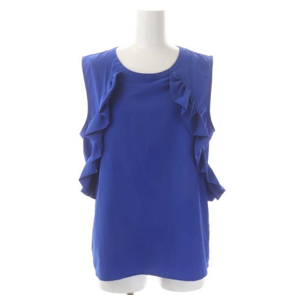 バウム ウンド ヘルガーデン BAUM UND PFERDGARTEN バックオープンフリルノースリーブ カットソー 36 青 ブルー /HK ■OS レディース【ブランド】バウム ウンド ヘルガーデン BAUM UND PFERDGART...