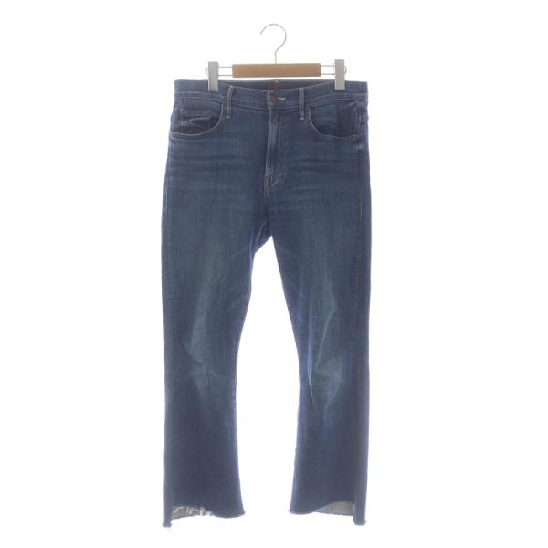 マザー THE INSIDER CROP STEP FRAY パンツ デニム ジーンズ ブーツカット カットオフ ストレッチ ダメージ加工 28 青 レディース【ブランド】マザー mother【表記サイズ】28（日本サイズS相当）【実寸サイ...