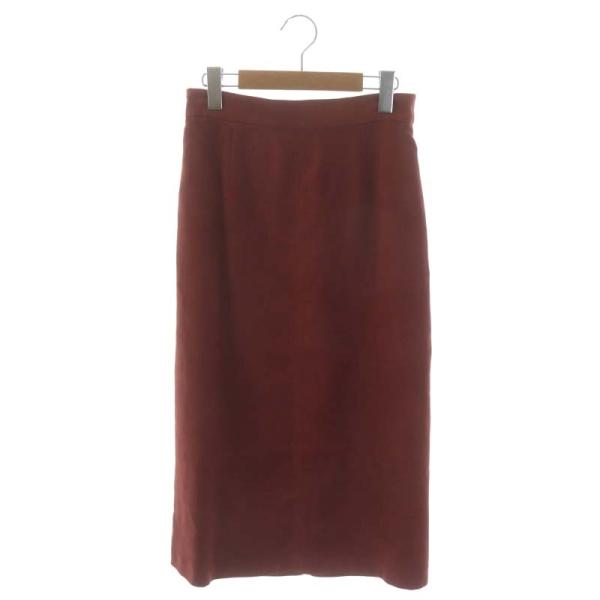 クミキョク 組曲 KUMIKYOKU スエード調スカート ロング タイト 2 レッドブラウン /DO ■OS レディース【ブランド】クミキョク 組曲 KUMIKYOKU【表記サイズ】2（日本サイズM相当）【実寸サイズ】ウエスト：70cm　ヒ...
