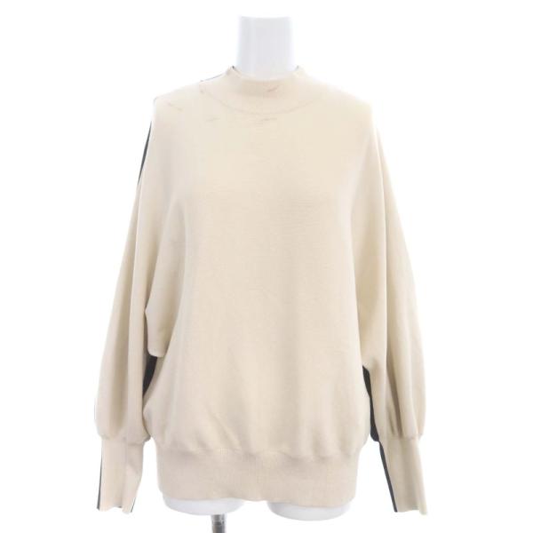 ダイアグラム グレースコンチネンタル 22AW ルーズドルマン ニット カットソー 長袖 バイカラー 36 黒 アイボリー /MI ■OS レディース【ブランド】ダイアグラム グレースコンチネンタル Diagram GRACE CONTIN...