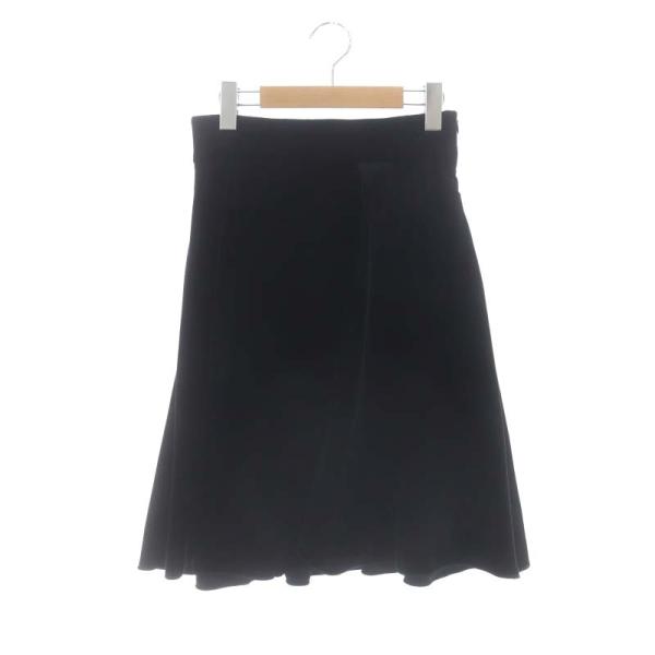 ベロアノワール バイ フォクシー ニューヨーク Marea ベロアスカート フレア ひざ丈 タック 38 黒 ブラック 43023 /DF ■OS レディース【ブランド】ベロアノワール バイ フォクシー ニューヨーク VELOUR NOIR...
