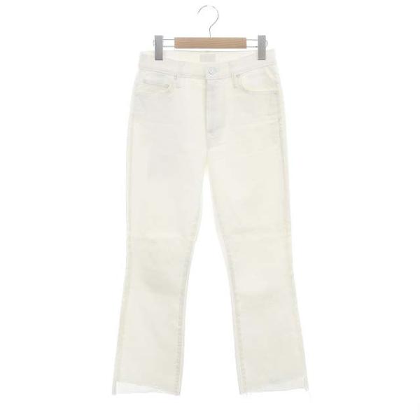 マザー mother INSIDER CROP STEP FRAY ホワイトデニムパンツ ジーンズ カットオフ 26 白 ホワイト /DF ■OS レディース【ブランド】マザー mother【表記サイズ】26（日本サイズS相当）【実寸サイズ...