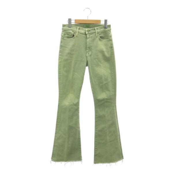 マザー mother THE WEEK ENDER FRAY デニムパンツ カラーデニム フレア カットオフ 26 ライトグリーン /HS ■OS ■SH レディース【ブランド】マザー mother【表記サイズ】26（日本サイズS相当)【実...