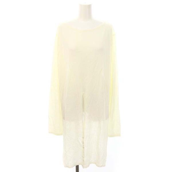 ステラ styra イレギュラーヘムニット カットソー 長袖 F アイボリー /DO ■OS ■SH レディース【表記サイズ】F【実寸サイズ】肩幅：45cm　身幅：59cm　着丈：47.5cm　袖丈：68cm　　【素材】アクリル 61％ 羊...